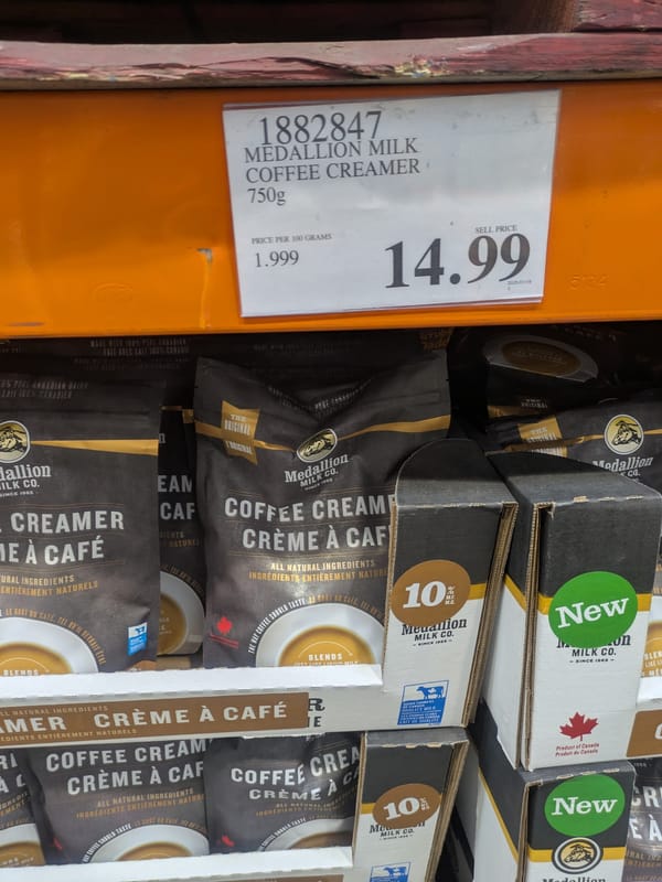 Canadian items at Costco