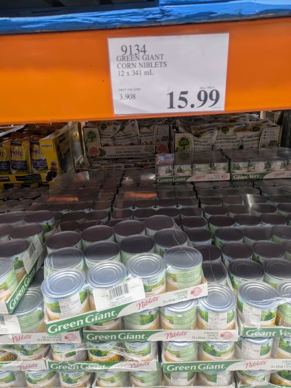 Canadian items at Costco