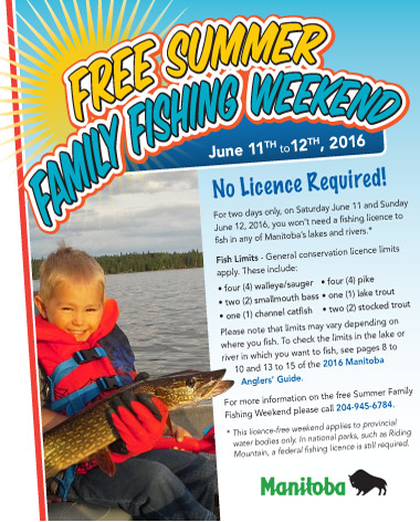 Free Summer Family Fishing Weekend in Manitoba