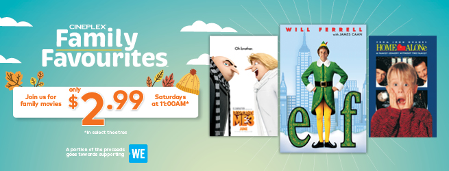 Cineplex Family Favourites for the start of 2018
