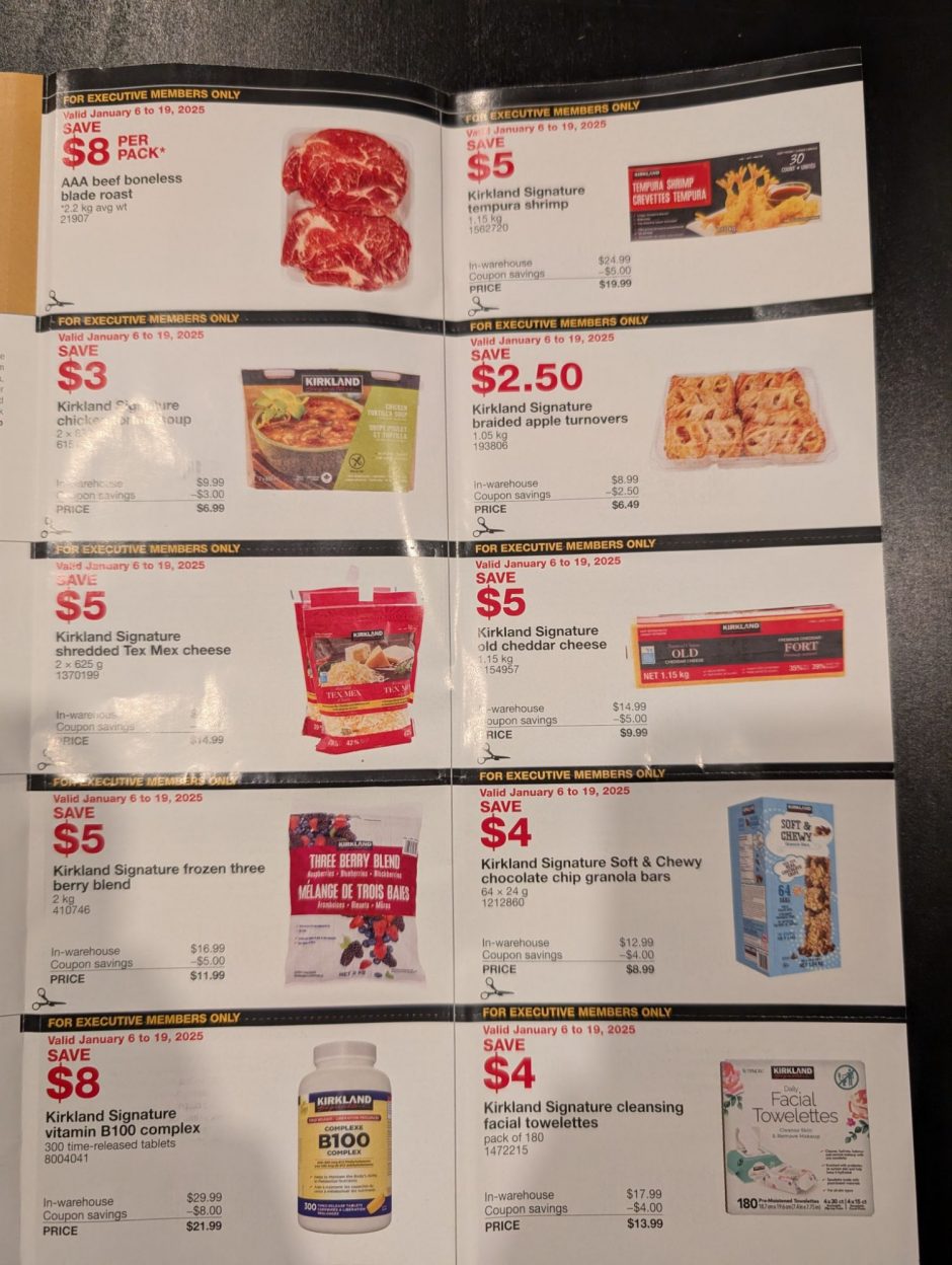Costco executive coupons January 2025